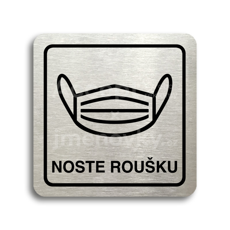 Piktogram "noste roušku IV" (80 x 80 mm) - Jmenovky.cz