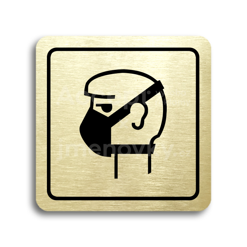 Piktogram "rouška II" (80 x 80 mm) - Jmenovky.cz