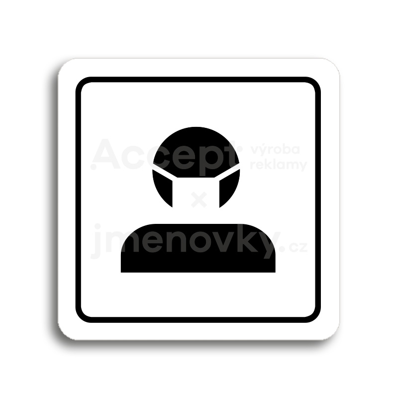 Piktogram "rouška III" (80 x 80 mm) - Jmenovky.cz