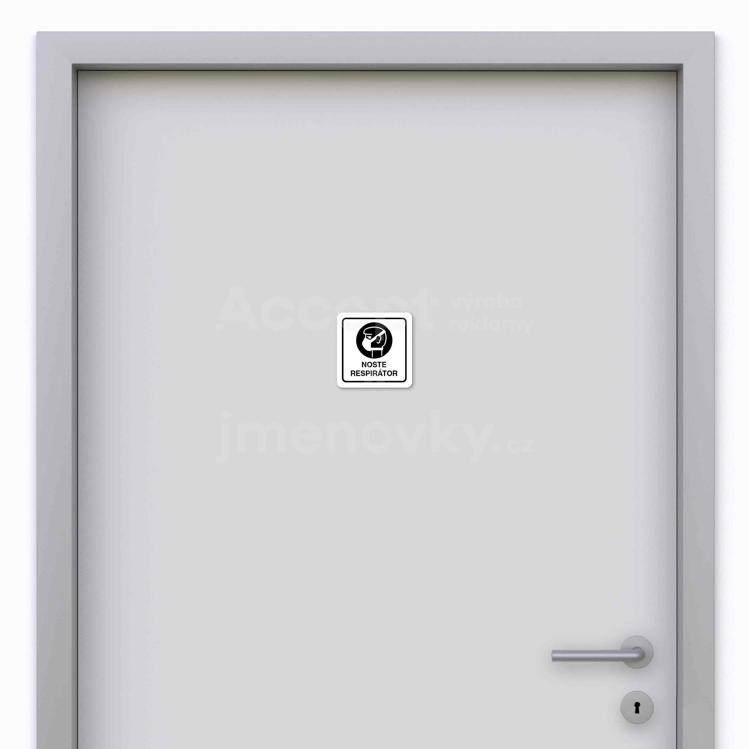 Piktogram "noste respirátor" (80 x 80 mm)