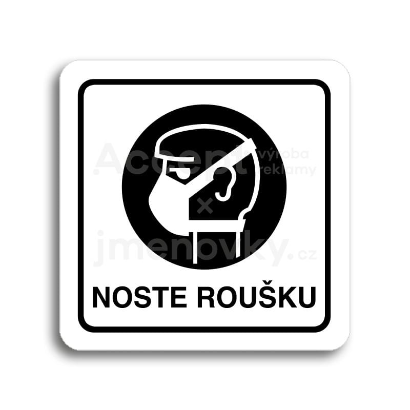 Piktogram "noste roušku" (80 x 80 mm)